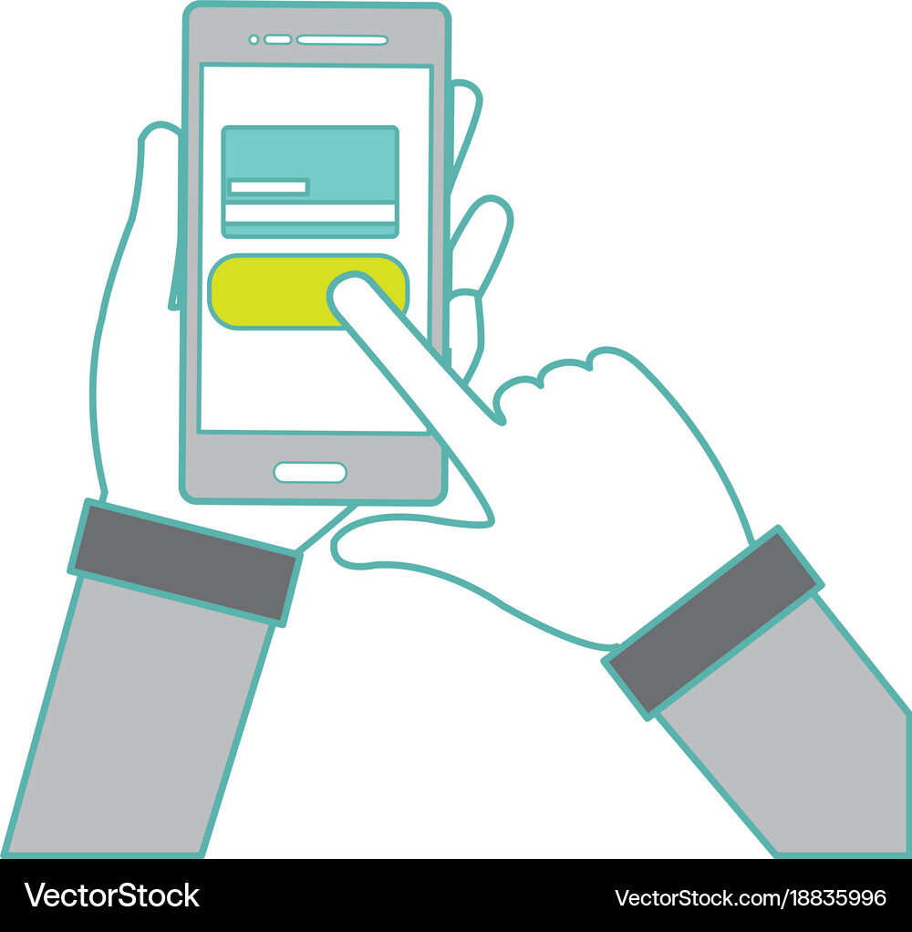 Smartphone and credit card design Royalty Free Vector Image