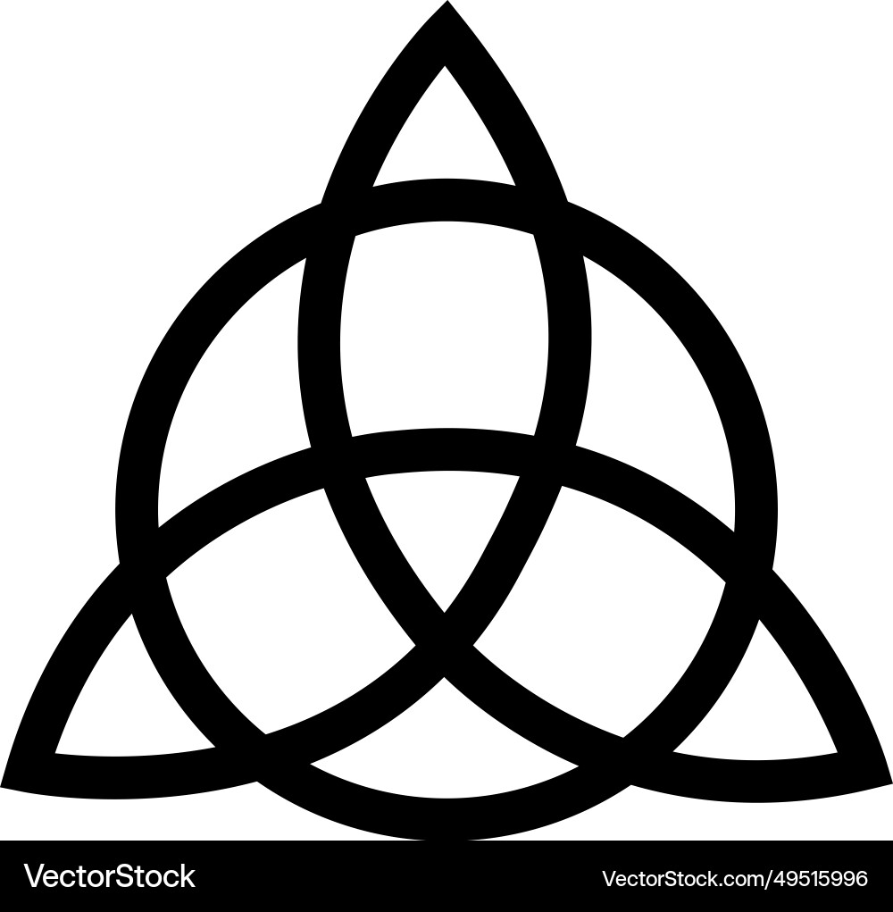 Triquetra sign icon leaf like celtic simple Vector Image