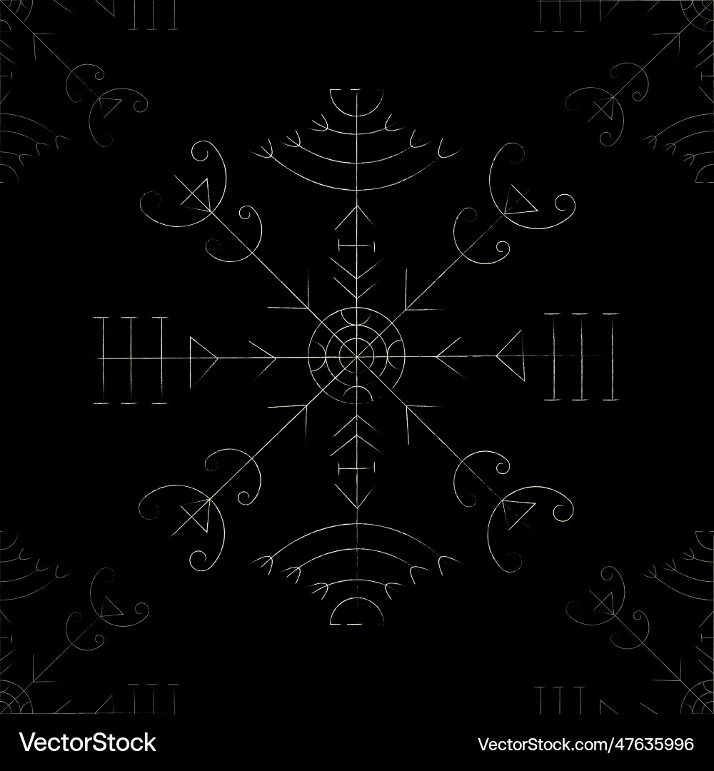 Veldismagn icelandic rune white symbol Royalty Free Vector