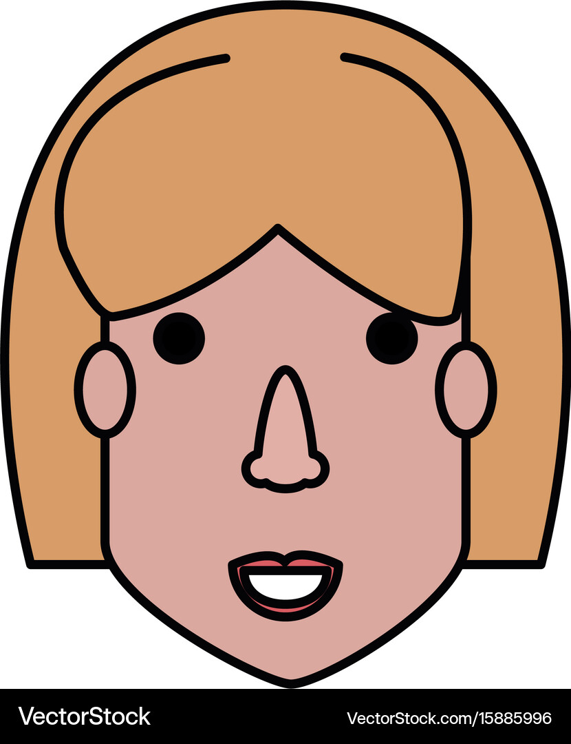 Woman face cartoon Royalty Free Vector Image - VectorStock