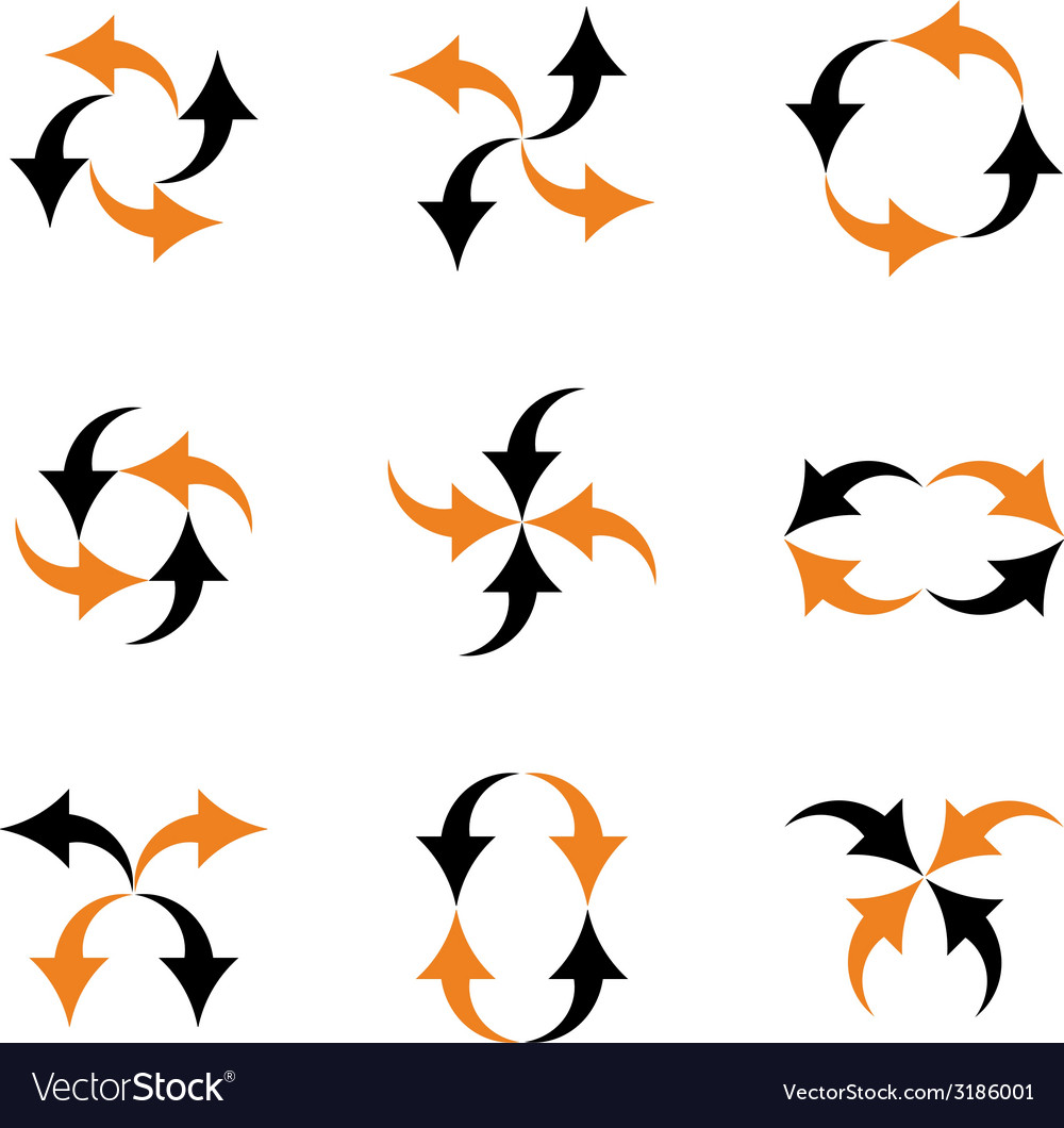 Arrows composition Royalty Free Vector Image - VectorStock