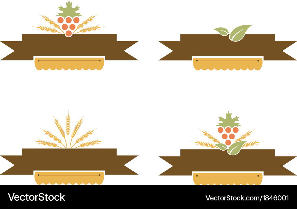 Bakery and Harvest Banner Set Royalty Free Vector Image