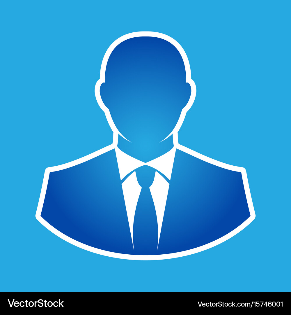 Businessman in suit head icon Royalty Free Vector Image