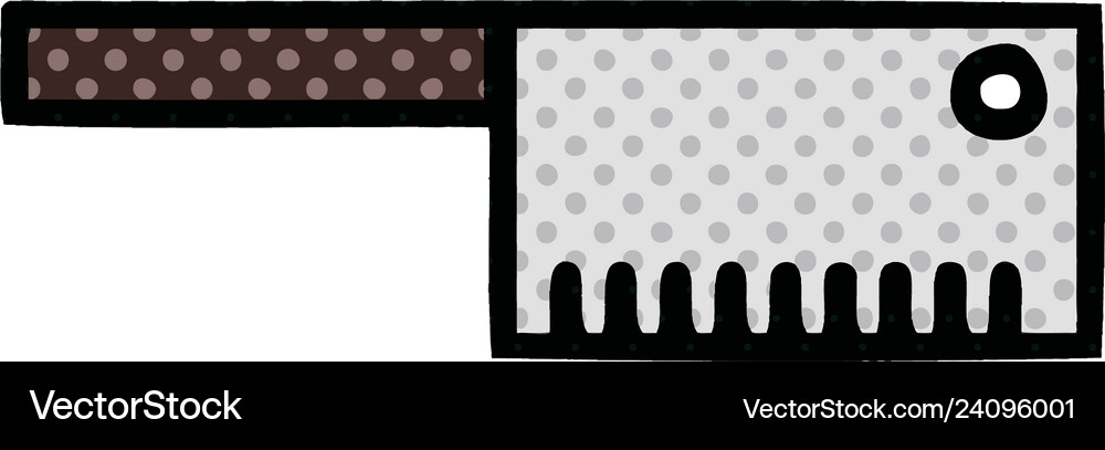 Comic book style cartoon butcher knife Royalty Free Vector
