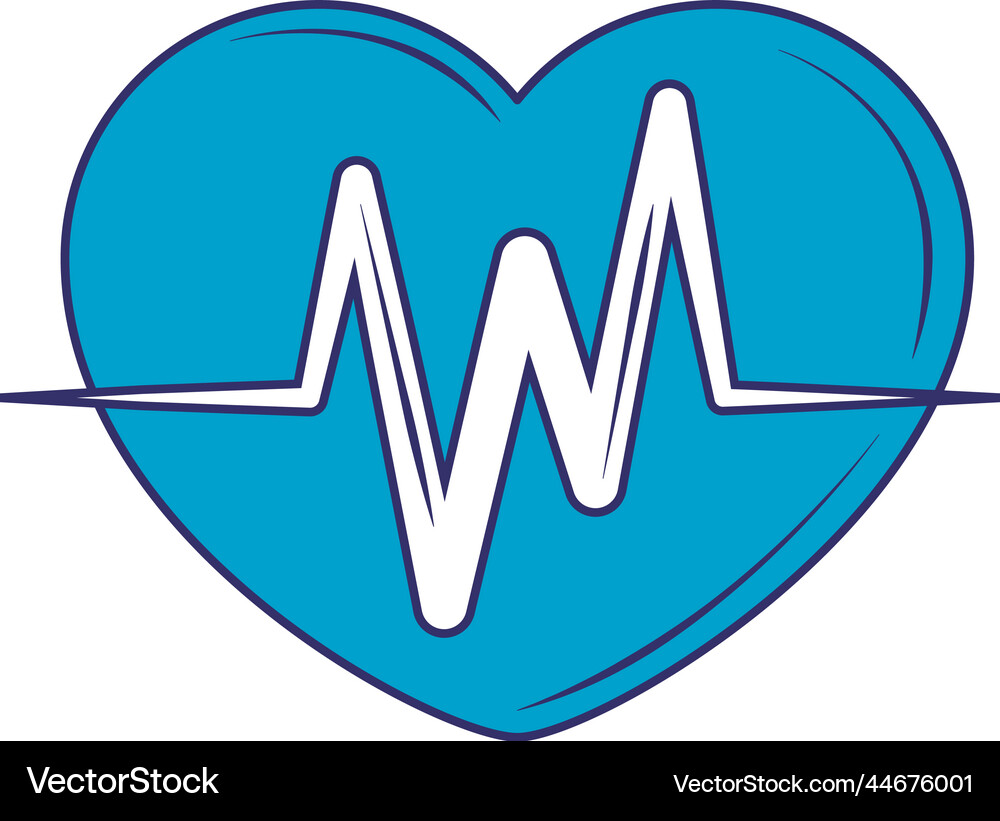 Health heart beat Royalty Free Vector Image - VectorStock