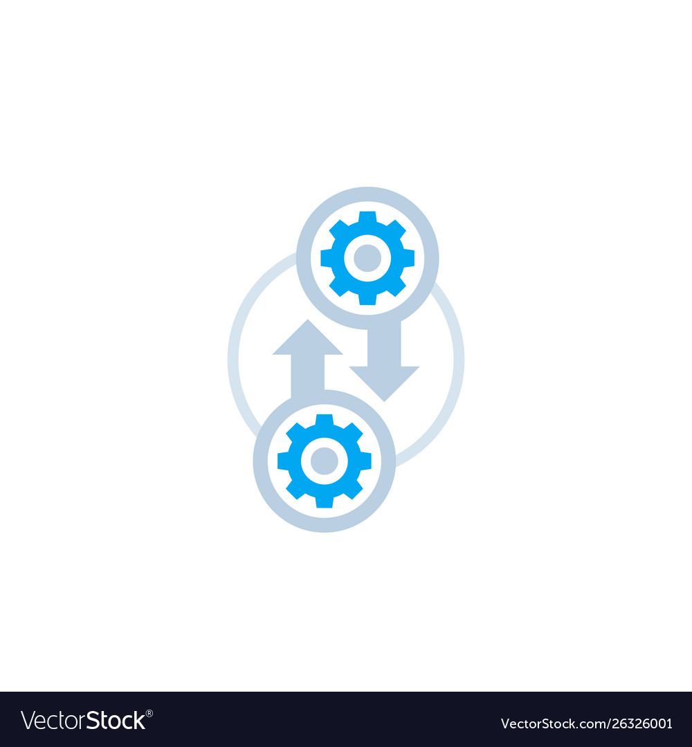 Integration optimization icon Royalty Free Vector Image