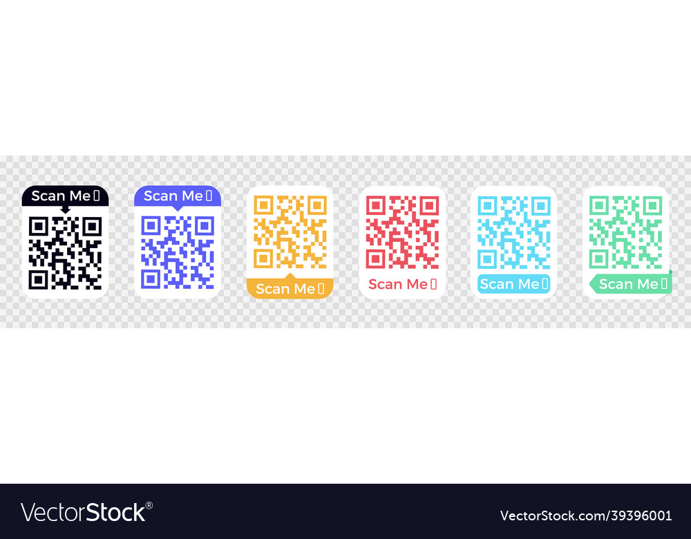 Qr code scan for smartphone frame Royalty Free Vector Image