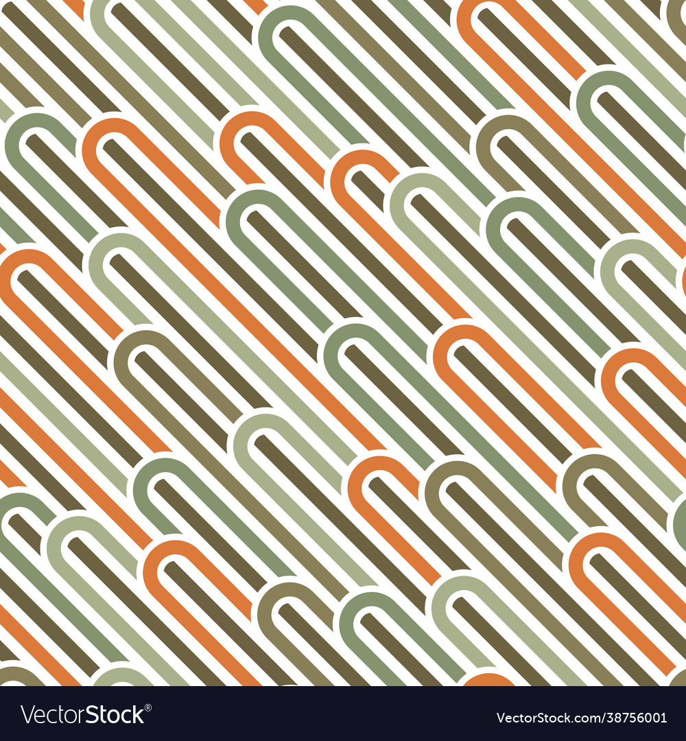 Seamless pattern with twisted lines linear tiling Vector Image