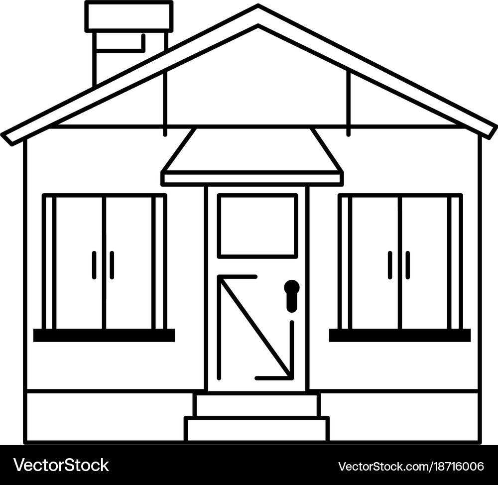 Beautiful front of house Royalty Free Vector Image