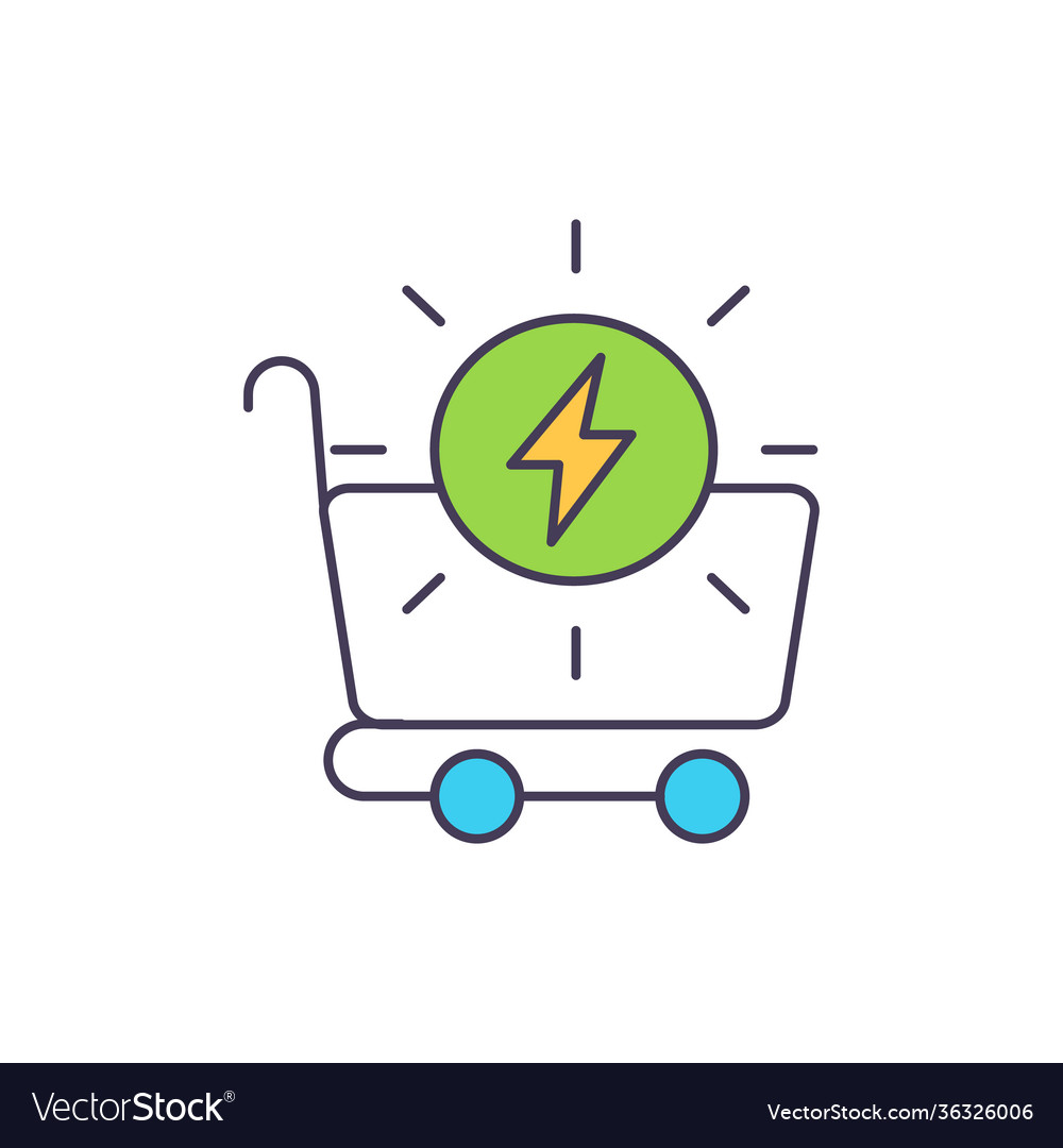 Buying solar panel system rgb color icon Vector Image Buying solar panel system rgb color icon Vector Image