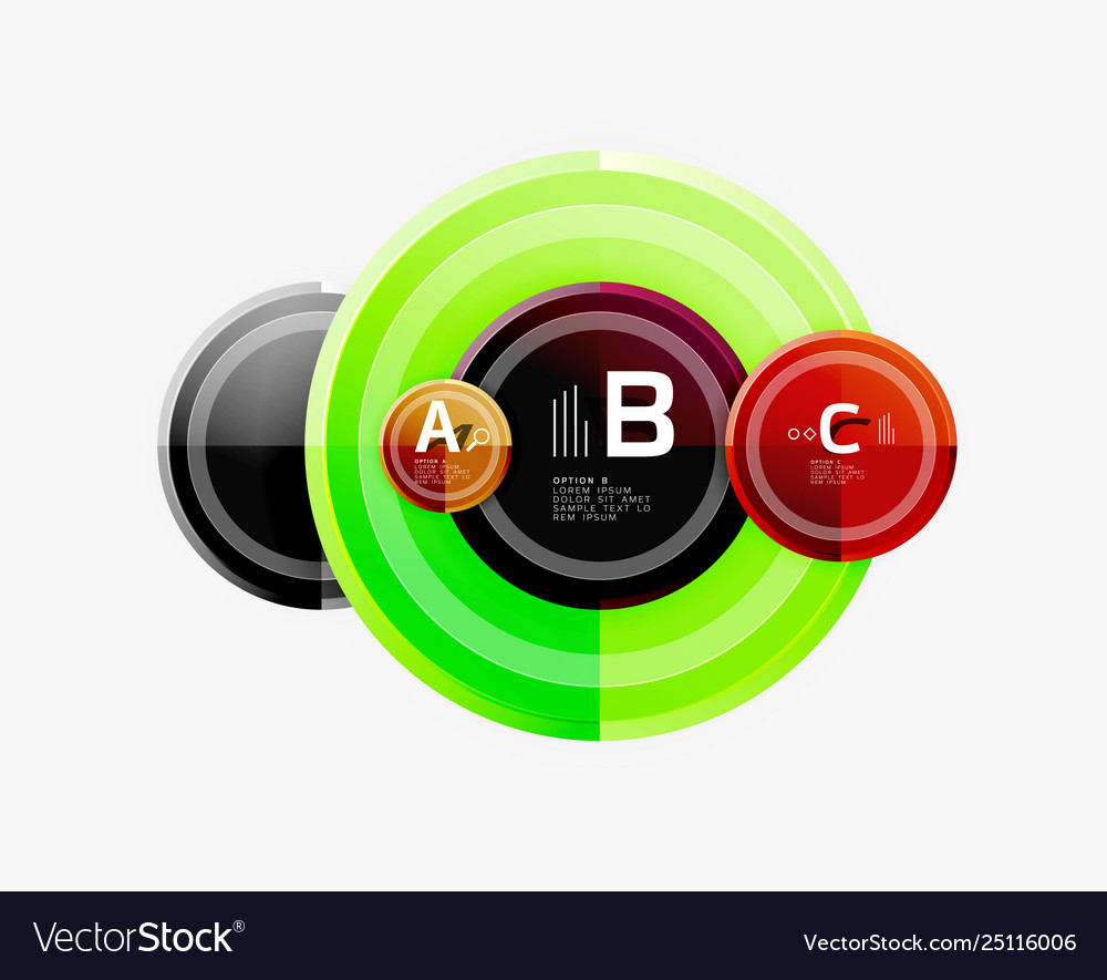 Circular pattern abstract circles composition Vector Image