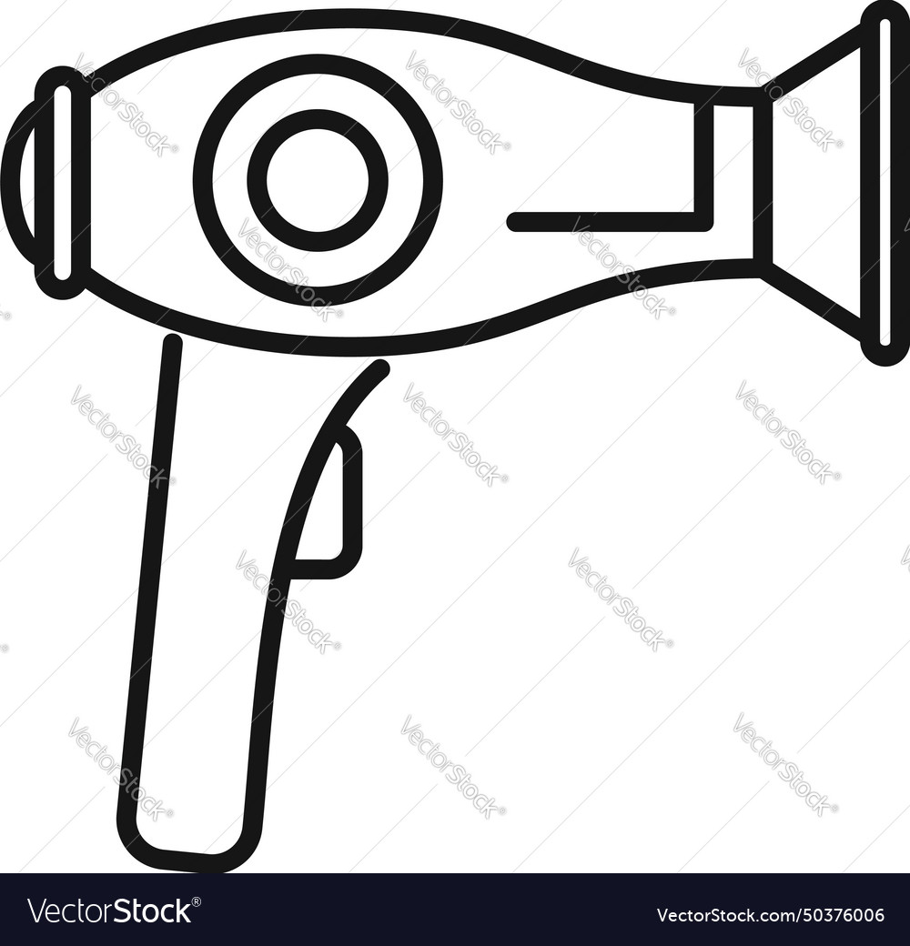 Fashion Hair Dryer Icon Outline Treatment Vector Image