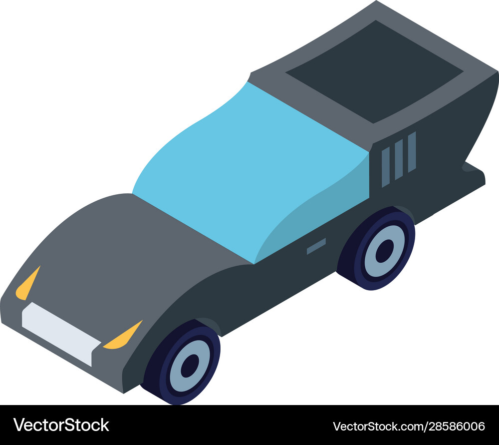 Isolated isometric grey car vehicle design Vector Image
