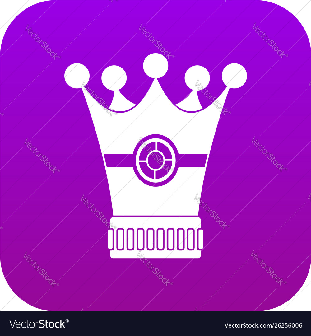 Medieval Crown Icon Digital Purple Royalty Free Vector Image