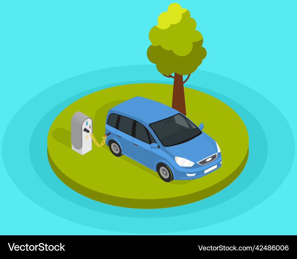 Modern electric smart car charging automobile Vector Image