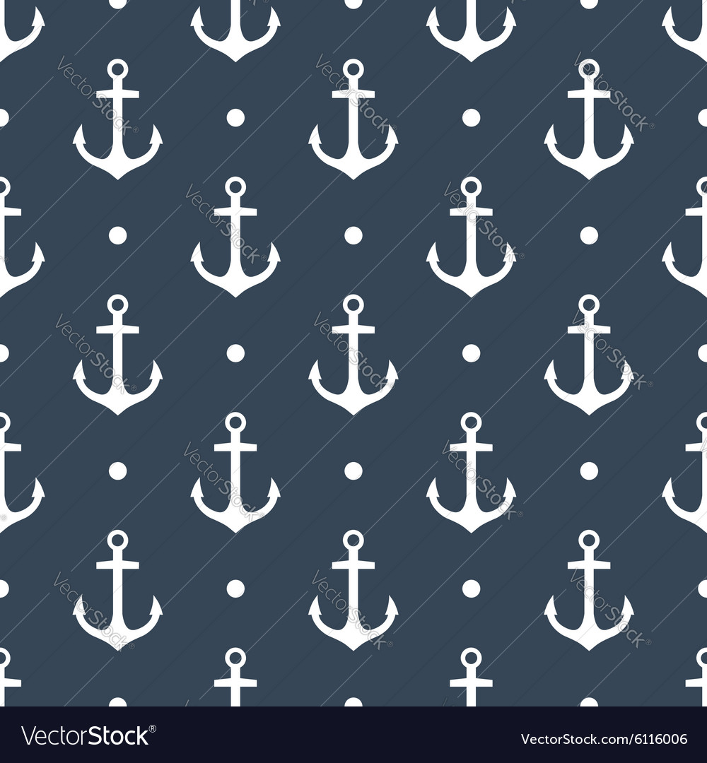 Nautical Anchor Pattern Royalty Free Vector Image