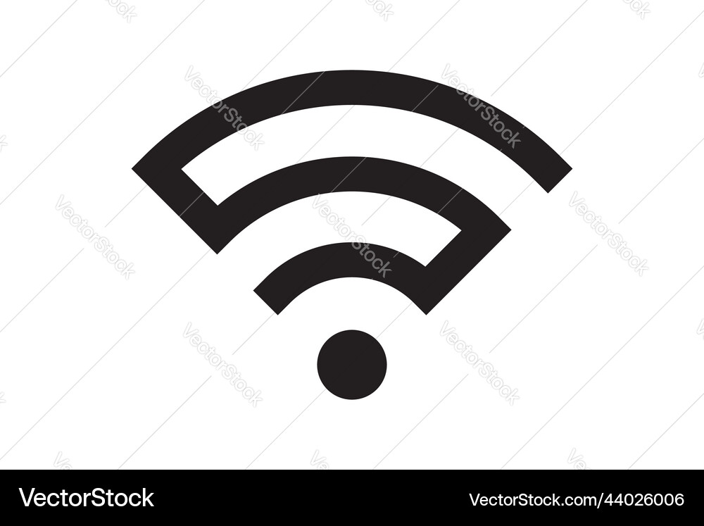 Wi fi symbol signal connection wireless internet Vector Image