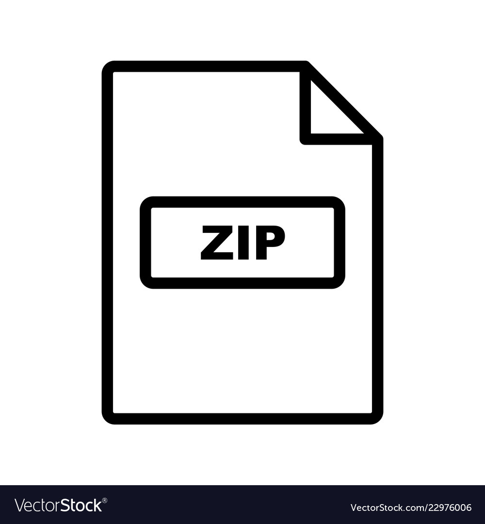 Zip icon Royalty Free Vector Image - VectorStock