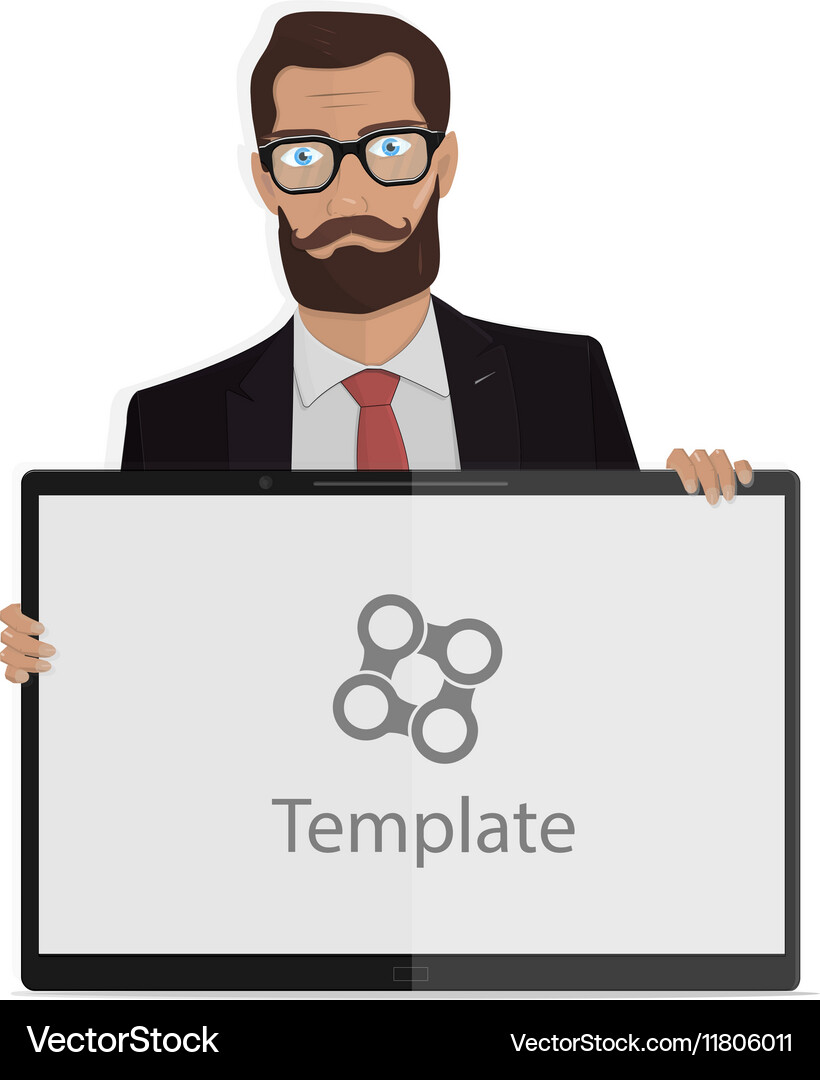 Creative businessman presentation for the site Vector Image