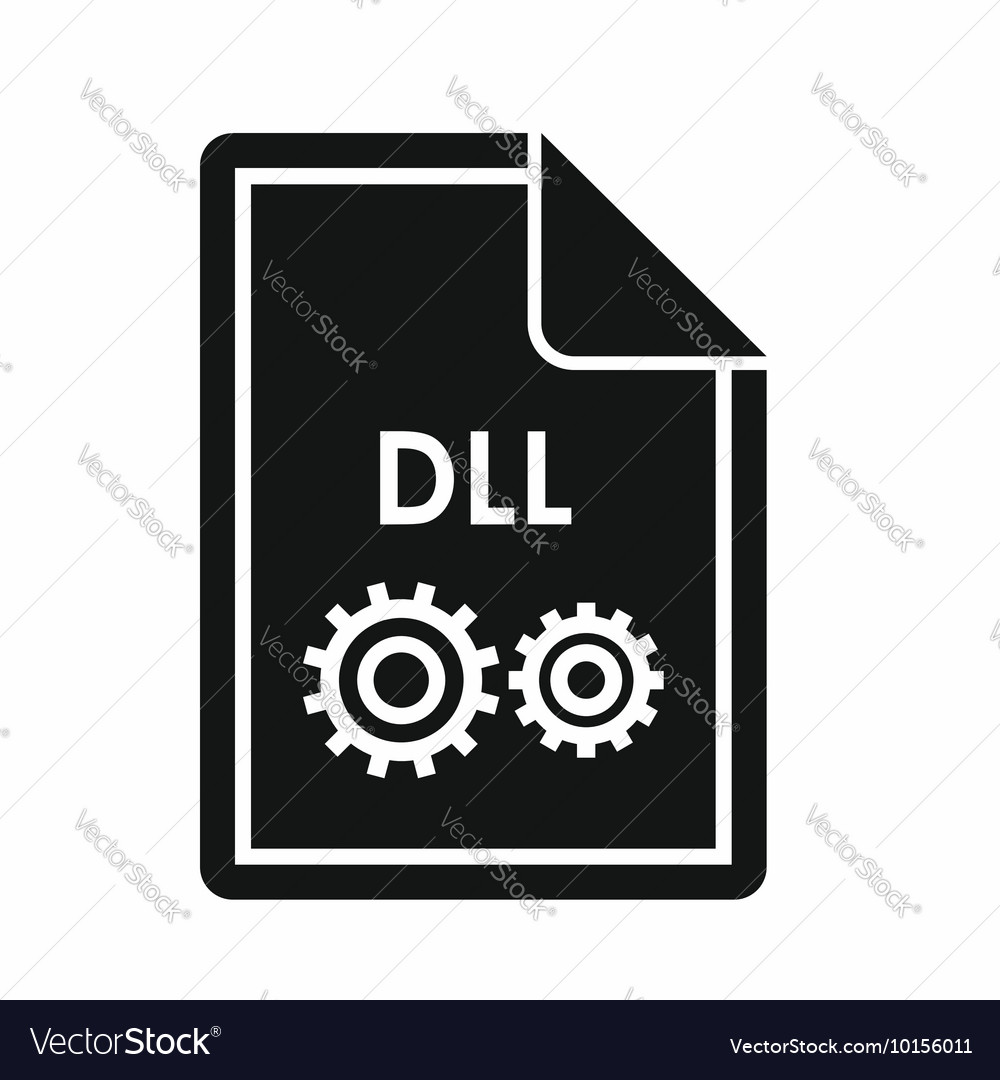 File dll icon simple style Royalty Free Vector Image