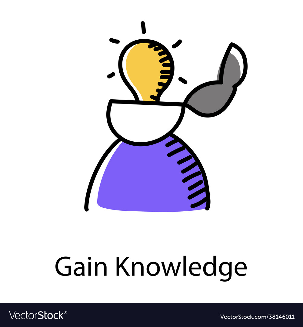 Gain knowledge Royalty Free Vector Image - VectorStock