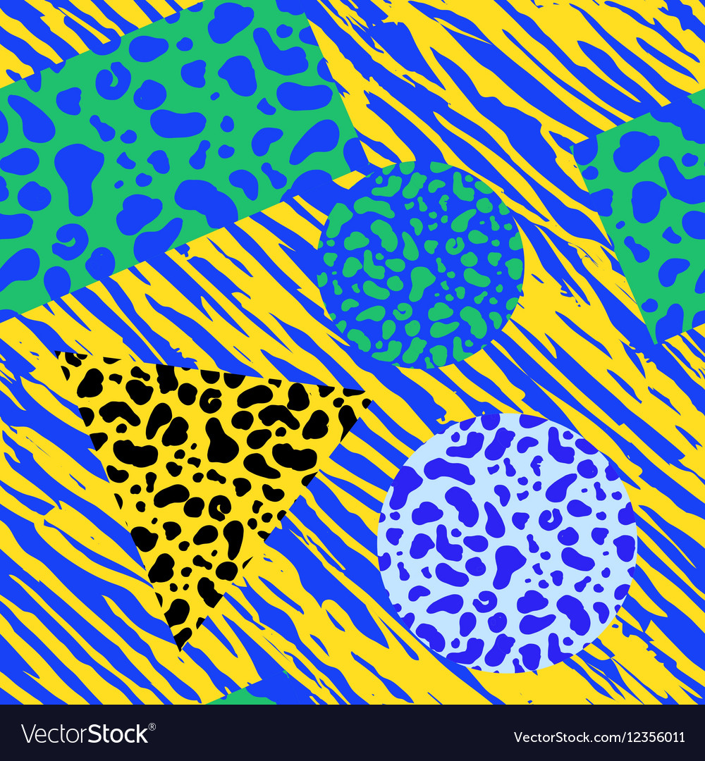 Geometric Memphis Pattern Royalty Free Vector Image