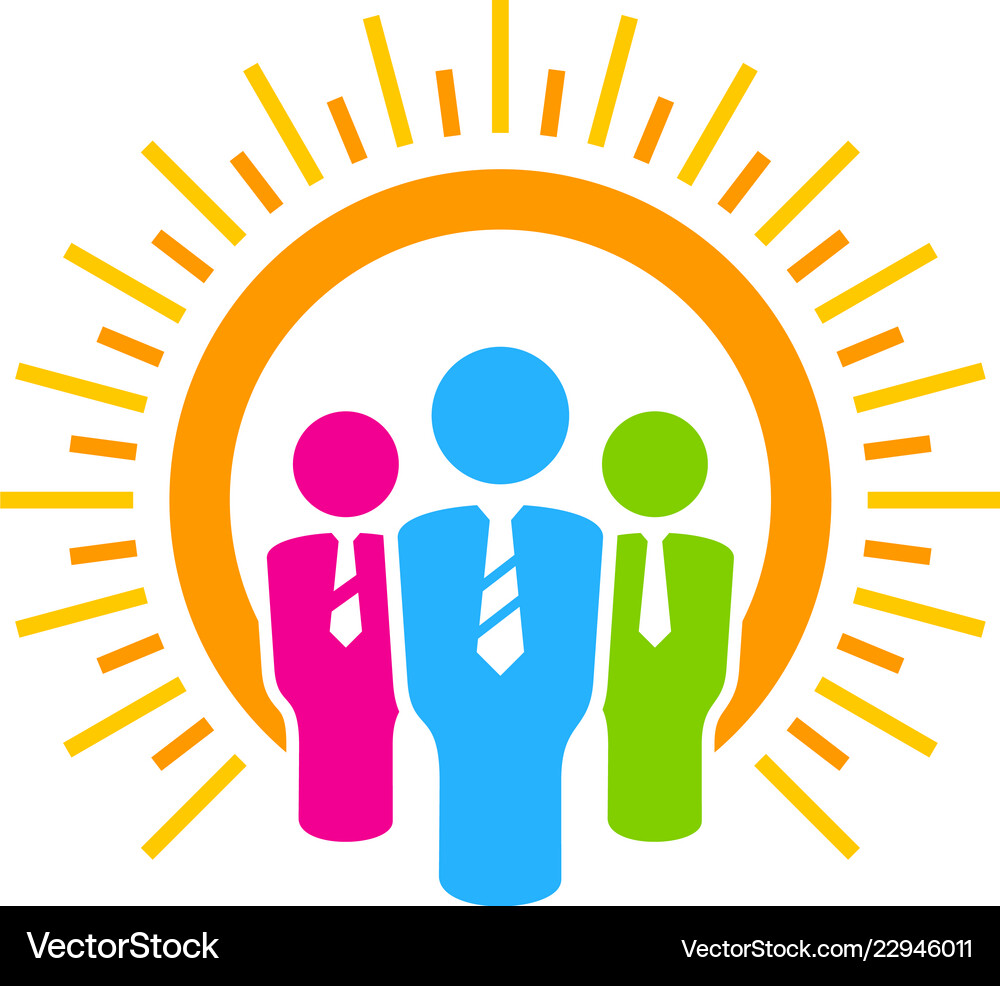 Job sun logo icon design Royalty Free Vector Image