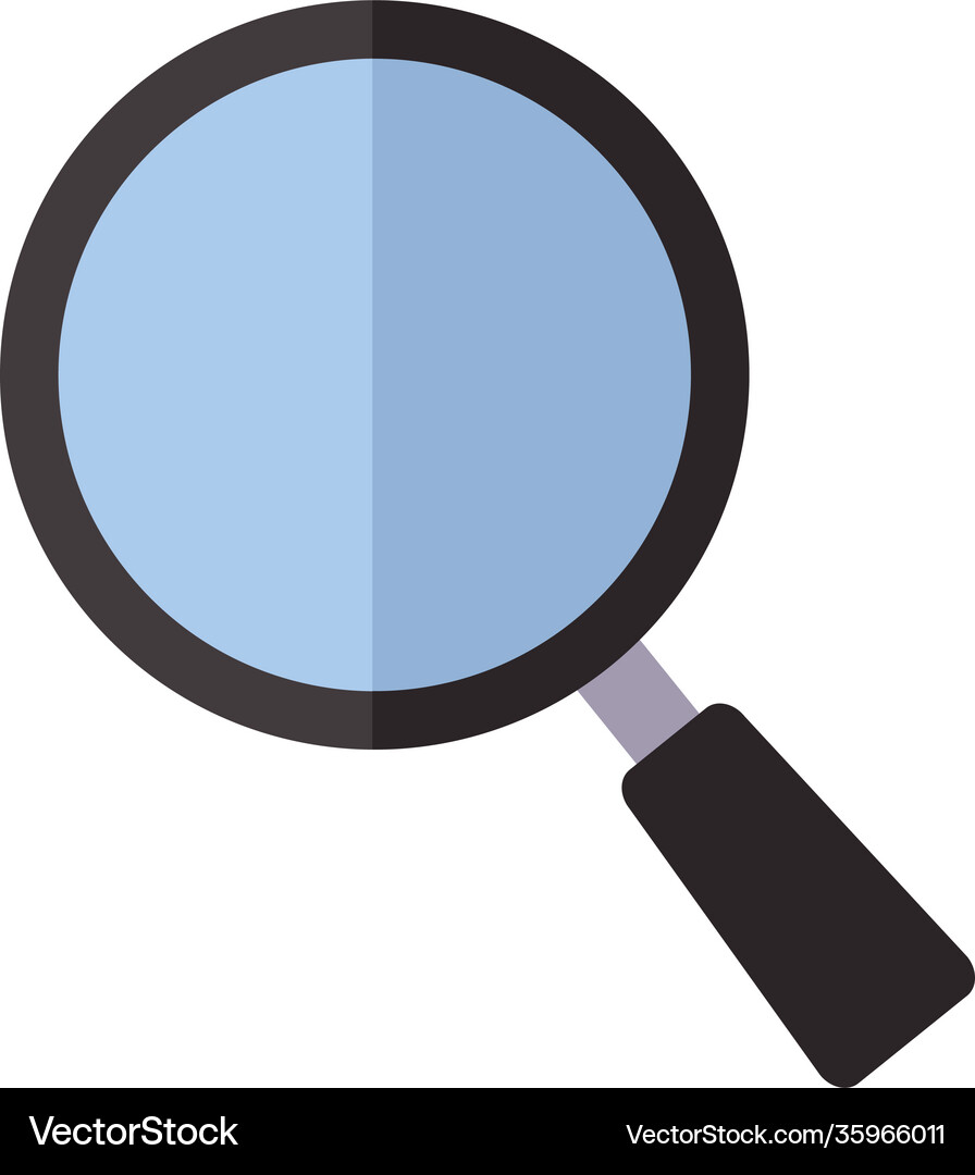 Magnify glass on a white background Royalty Free Vector