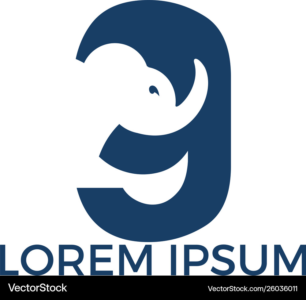 Modern elephant g letter alphabet logo design Vector Image