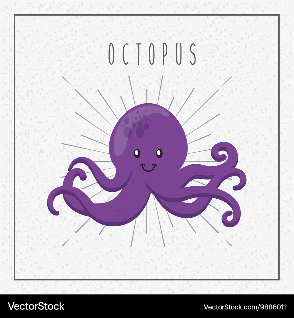 Octupus icon sea life design graphic Royalty Free Vector