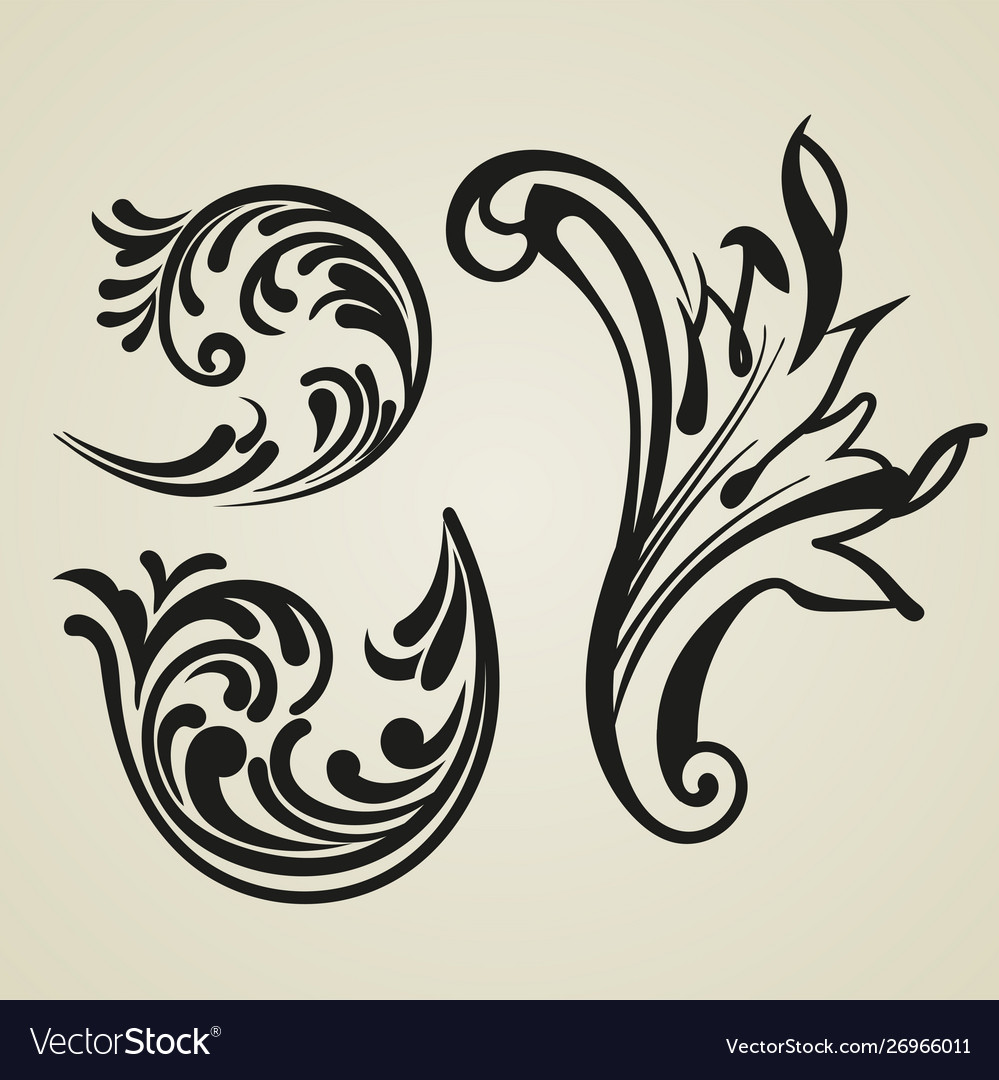 Ornamental elements Royalty Free Vector Image - VectorStock