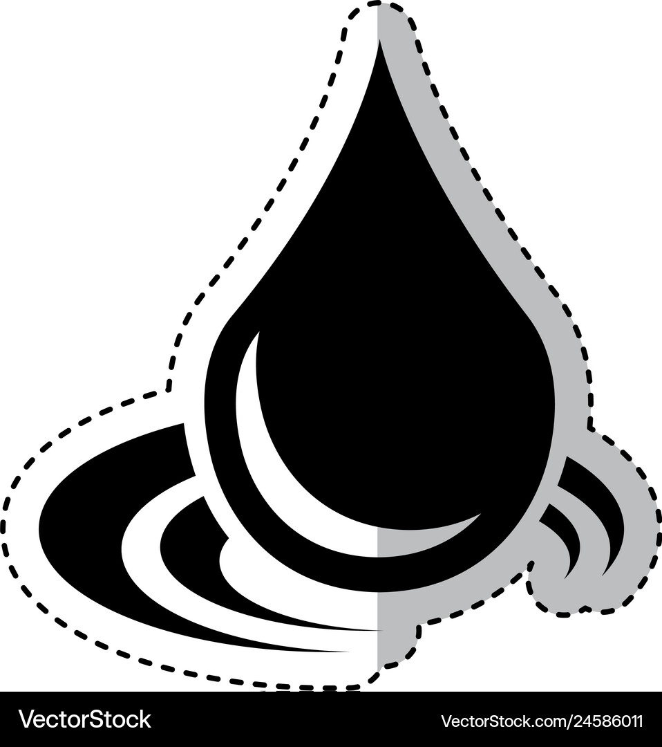 Pure water emblem isolated icon Royalty Free Vector Image