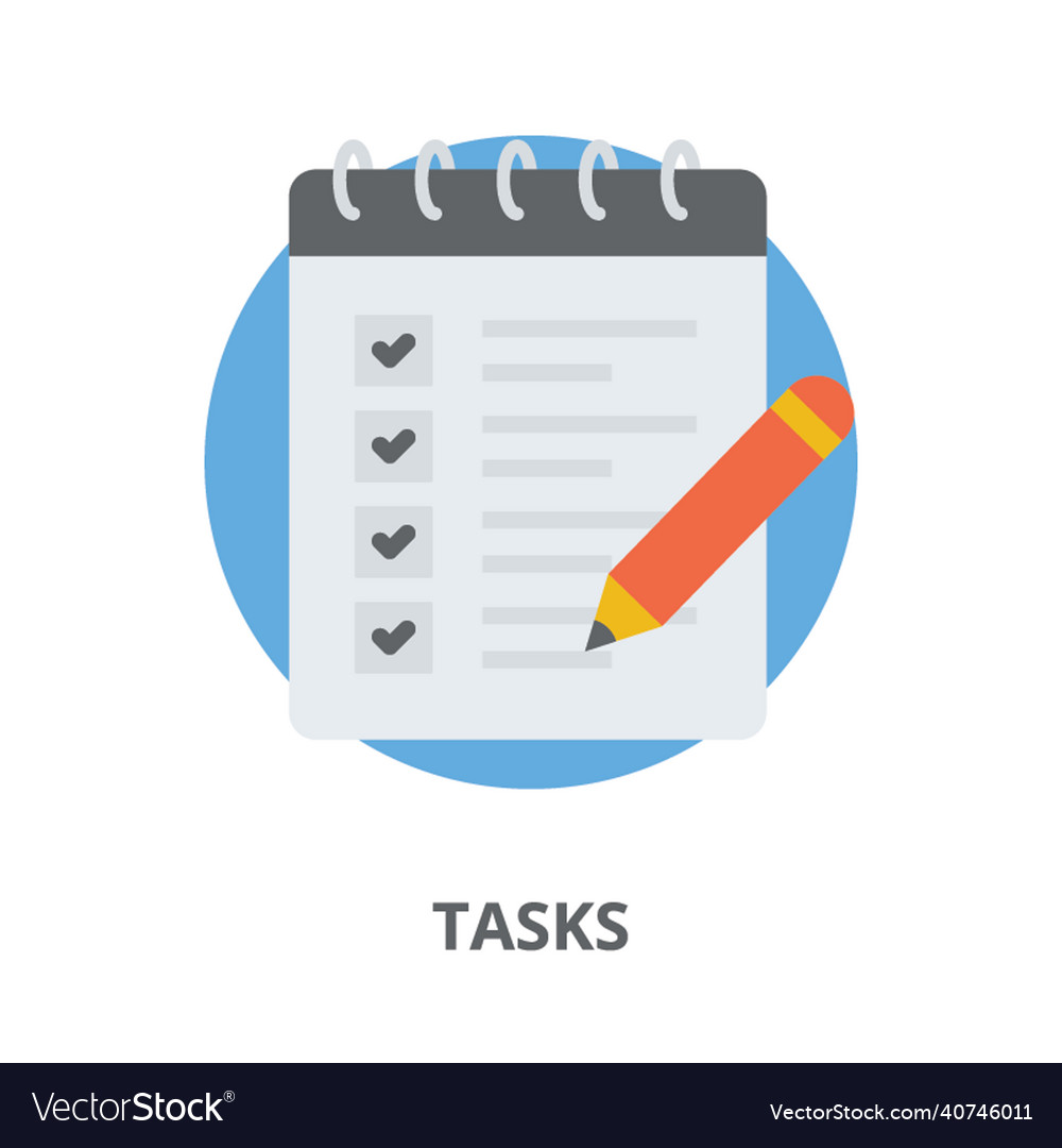 Tasks Royalty Free Vector Image - VectorStock