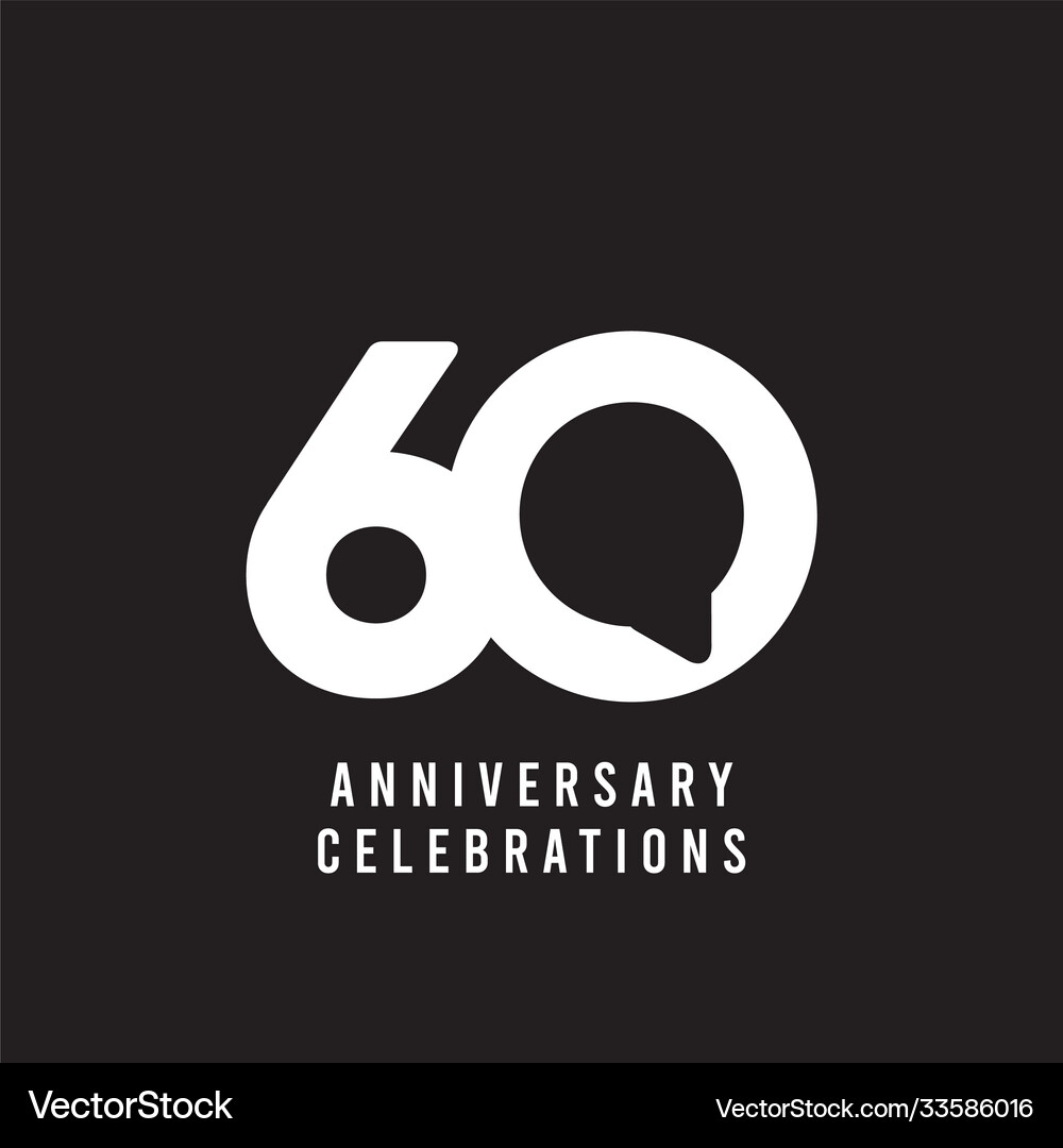 60 years anniversary celebrations template design Vector Image