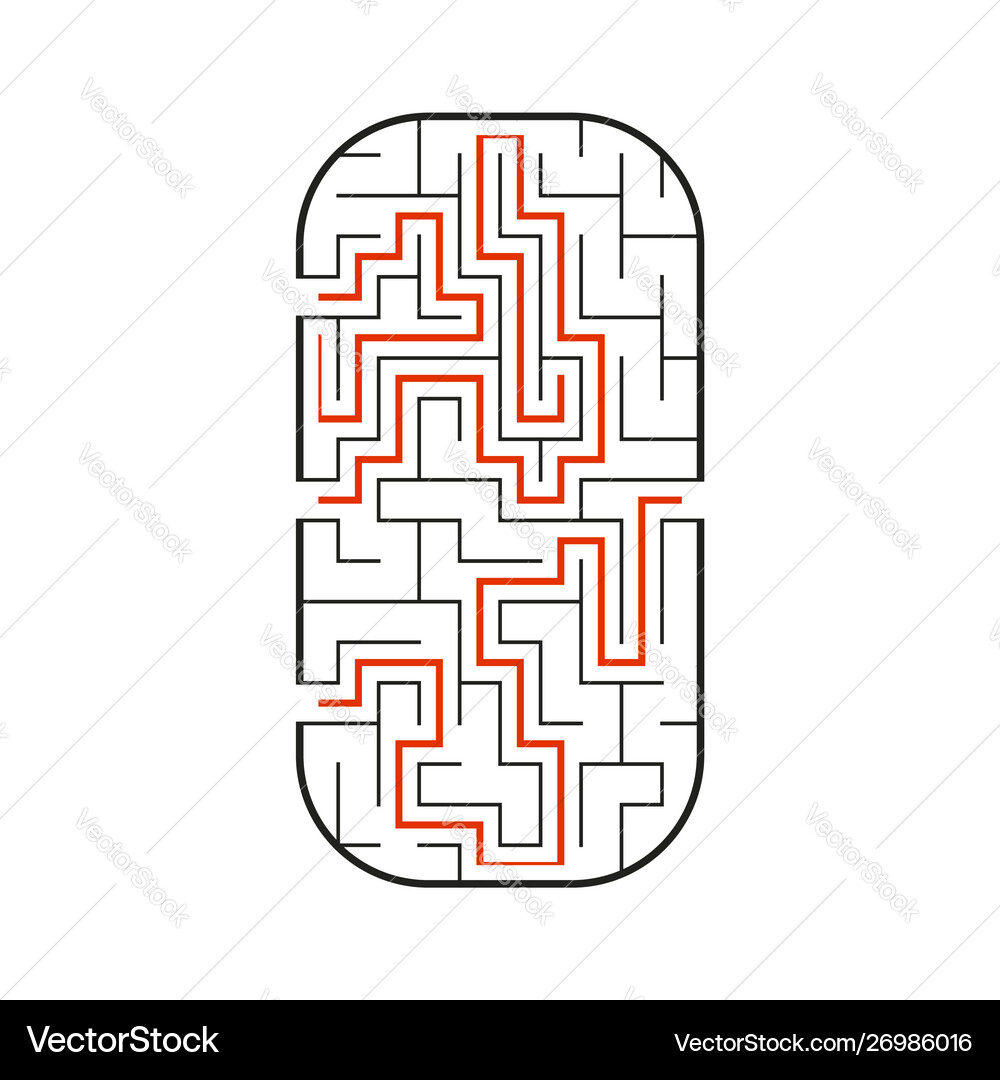 Abstract labyrinth game for kids puzzle Royalty Free Vector
