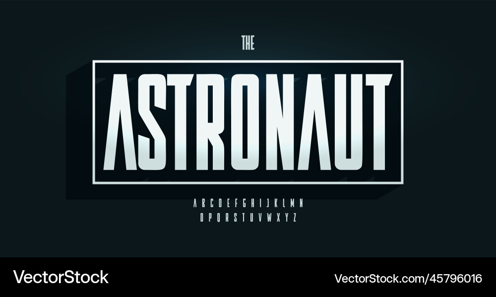 Bold condensed alphabet urban compressed sans Vector Image