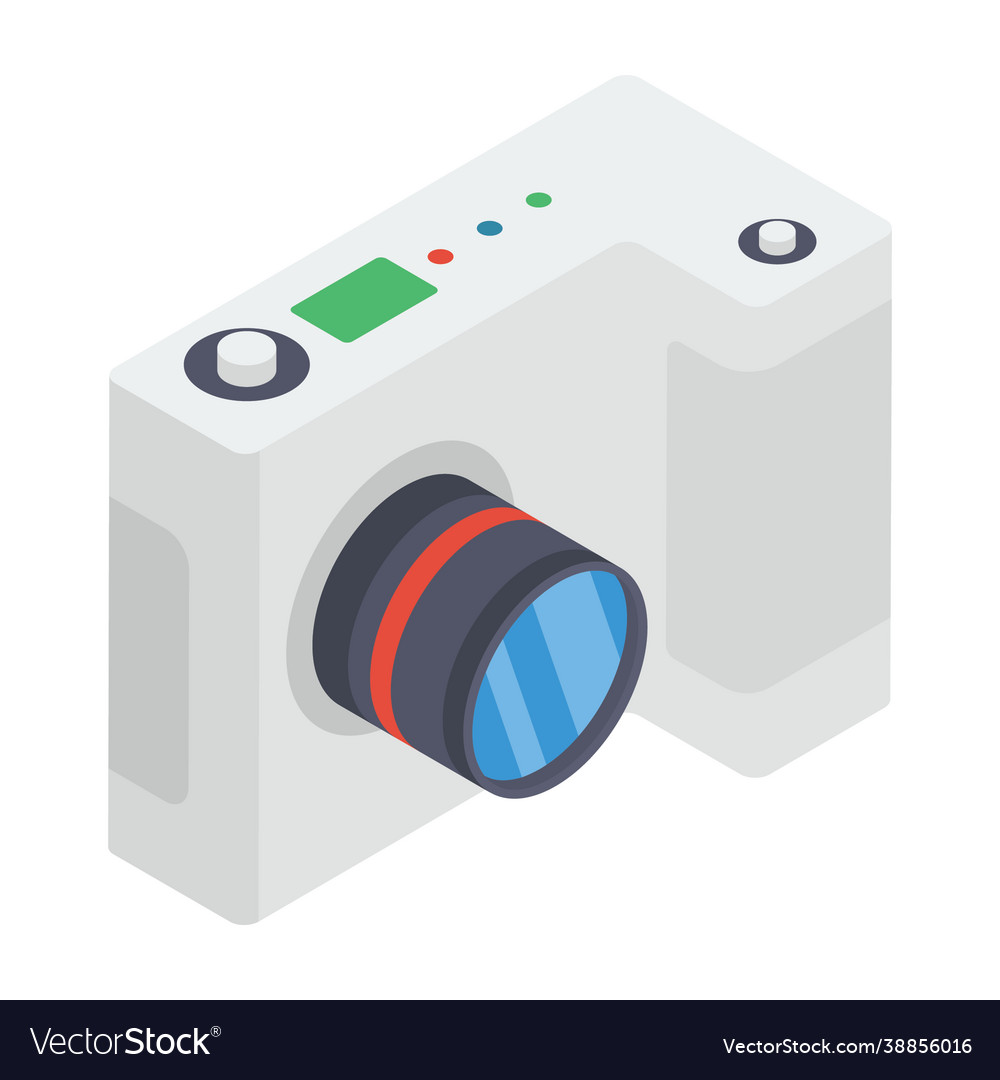 Camera isometric Royalty Free Vector Image - VectorStock
