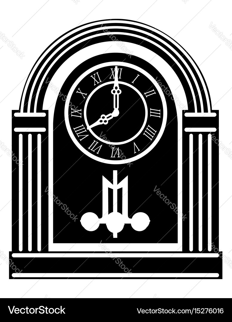Clock old retro vintage icon stock Royalty Free Vector Image