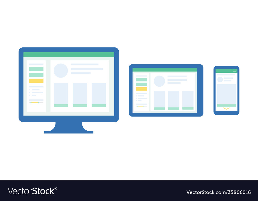 Computer tablet and phone interface Royalty Free Vector