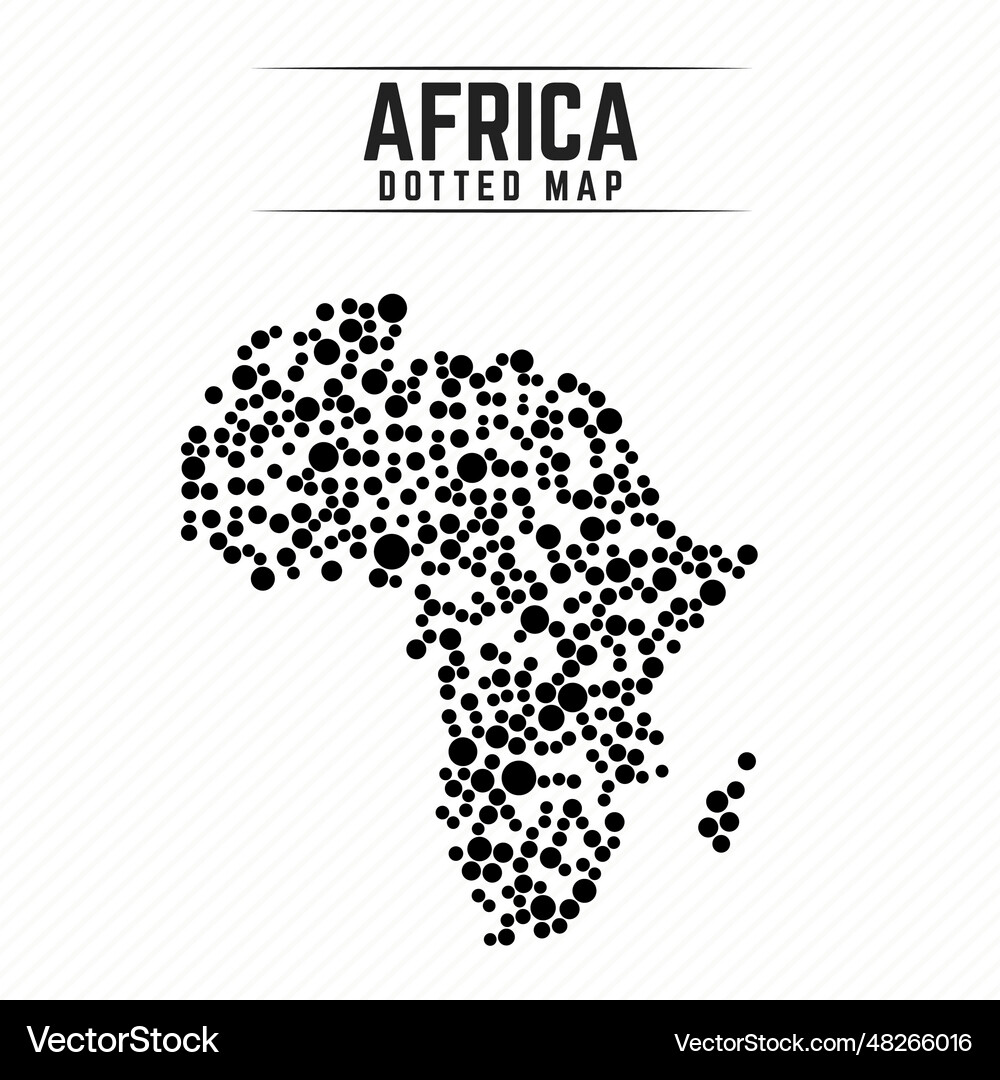 Dotted map of africa Royalty Free Vector Image