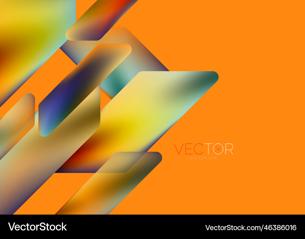 Fluid color dynamic geometric shapes abstract Vector Image