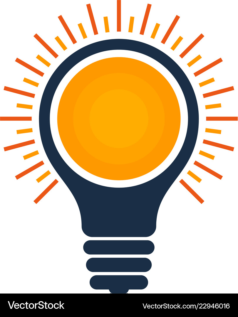 Idea sun logo icon design Royalty Free Vector Image
