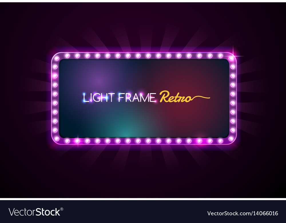 Light frame Royalty Free Vector Image - VectorStock
