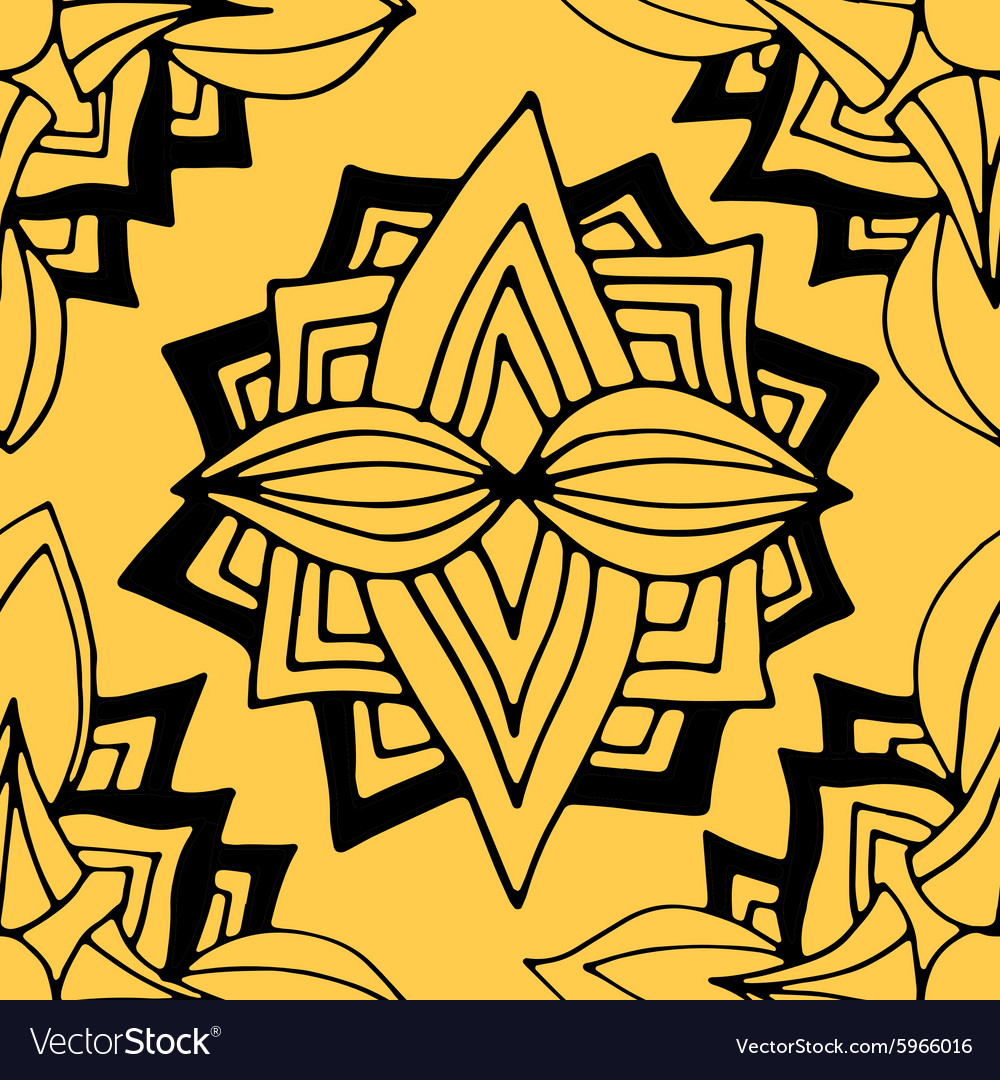 Seamless yellow pattern Royalty Free Vector Image