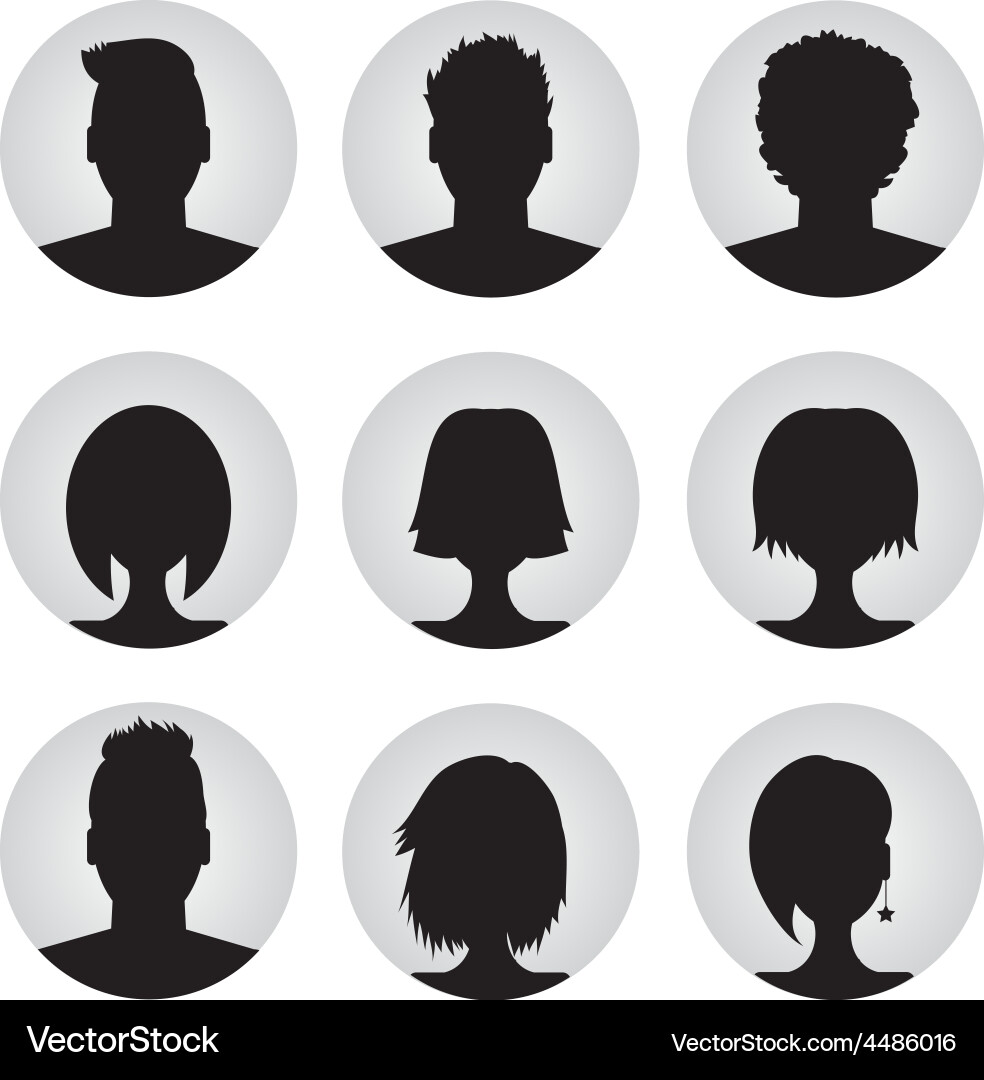 Set of colorful user profile Royalty Free Vector Image