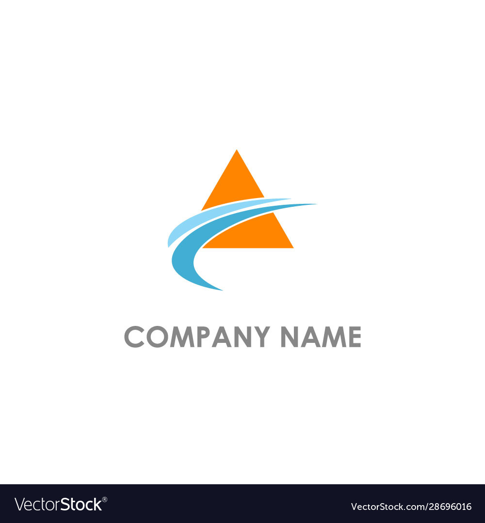 Triangle loop abstract logo Royalty Free Vector Image