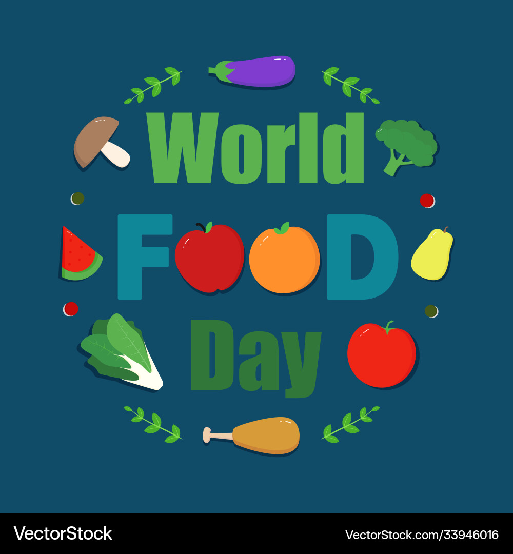 World food day design Royalty Free Vector Image