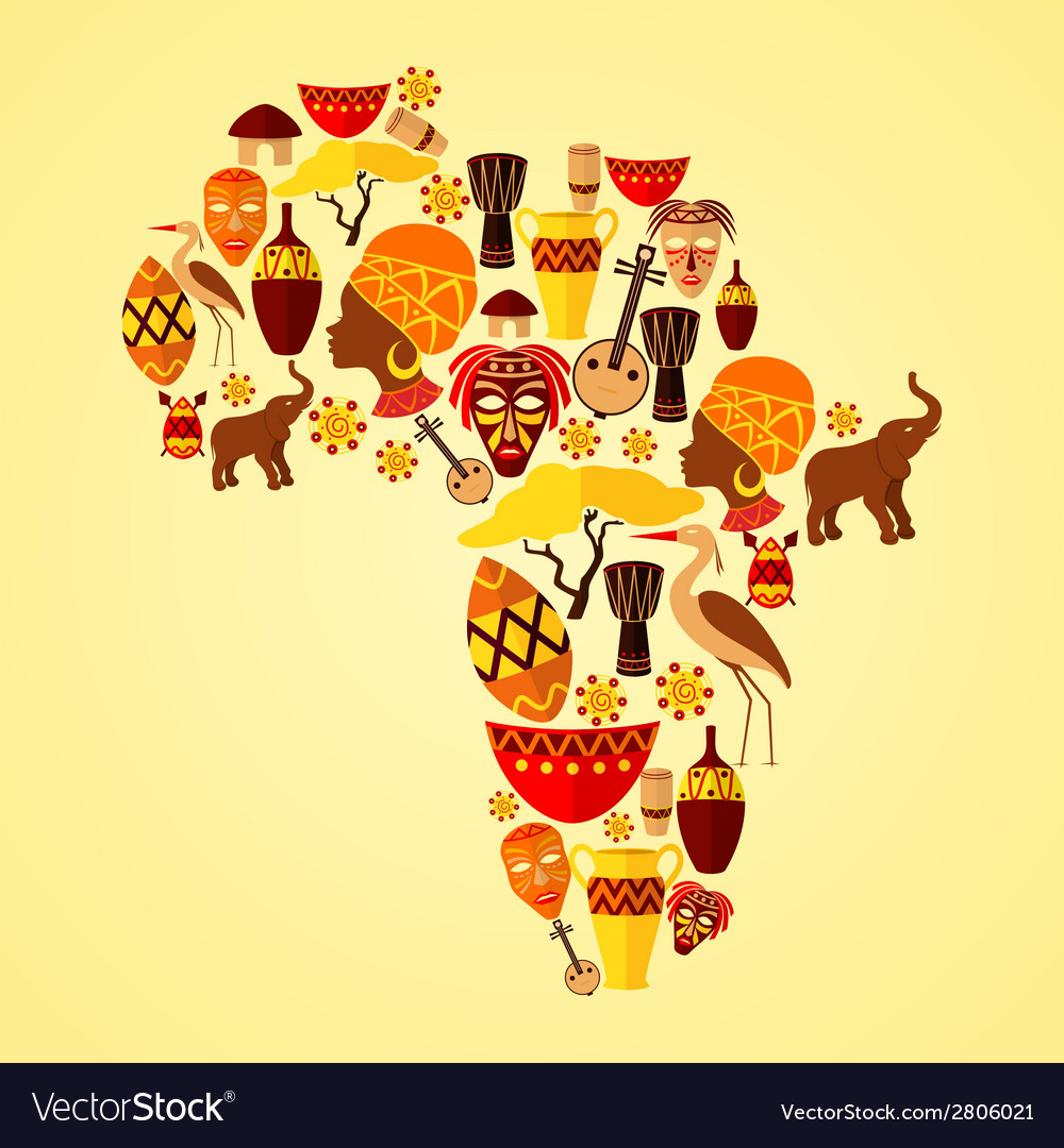 Africa seamless pattern Royalty Free Vector Image