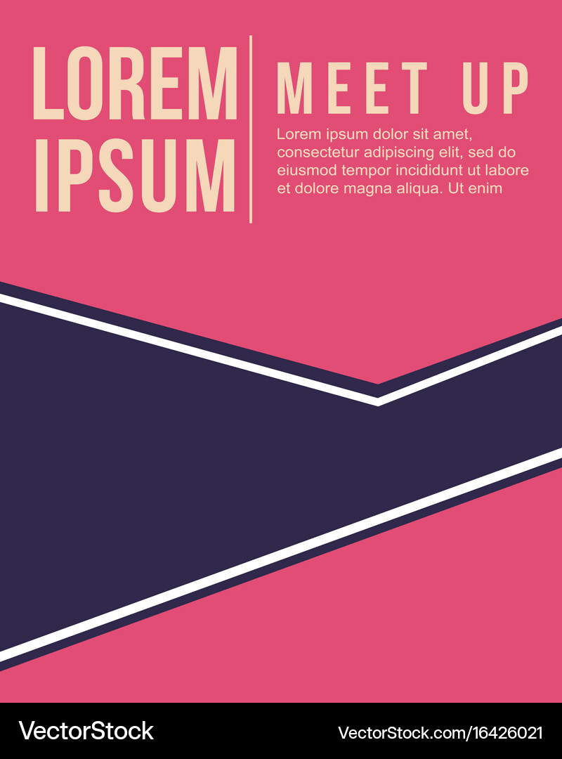 Cool colorful background meet up card design Vector Image