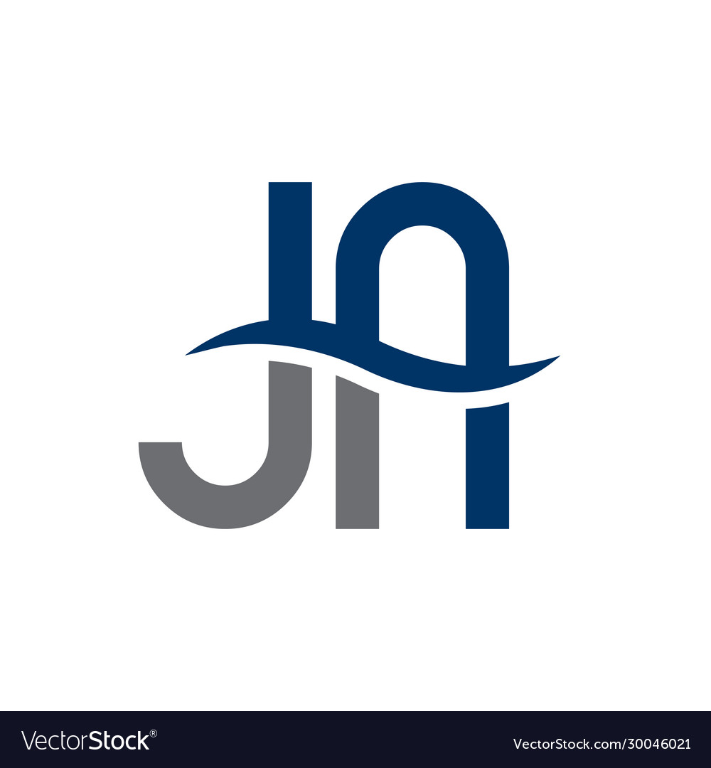 Creative letter ja logo design template initial Vector Image